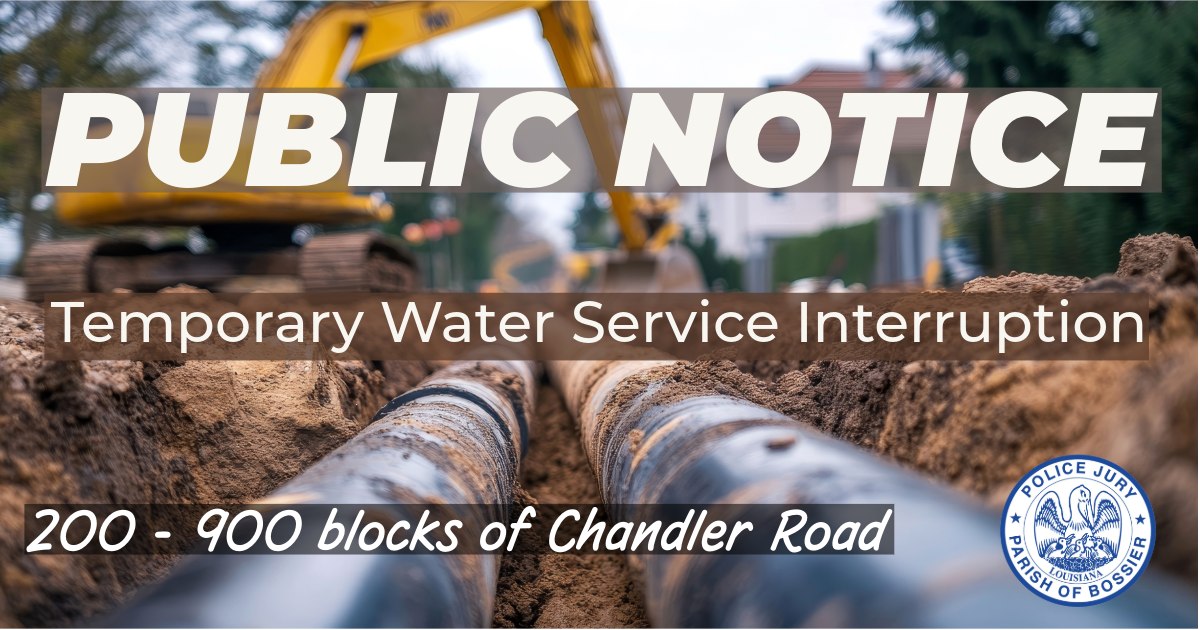 Temporary Water Service Interruption – Bossier Press-Tribune
